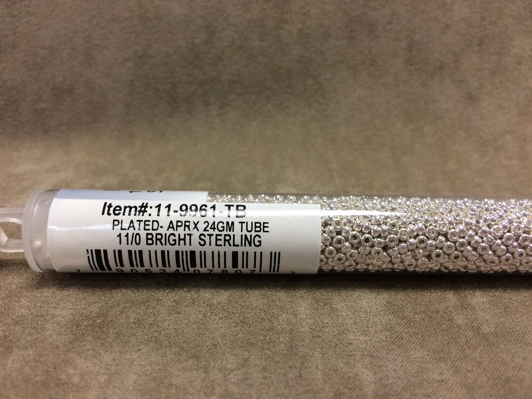 11-9961, Bright Sterling Plated, 11/0 Seed Bead by Miyuki - Etsy