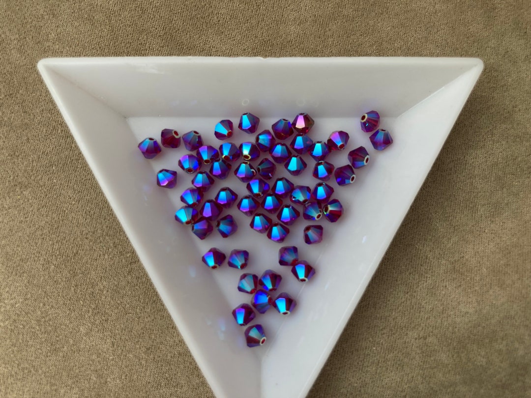 Swarovski 4mm Bicone, Ruby Ab2x, Package of 72 - Etsy