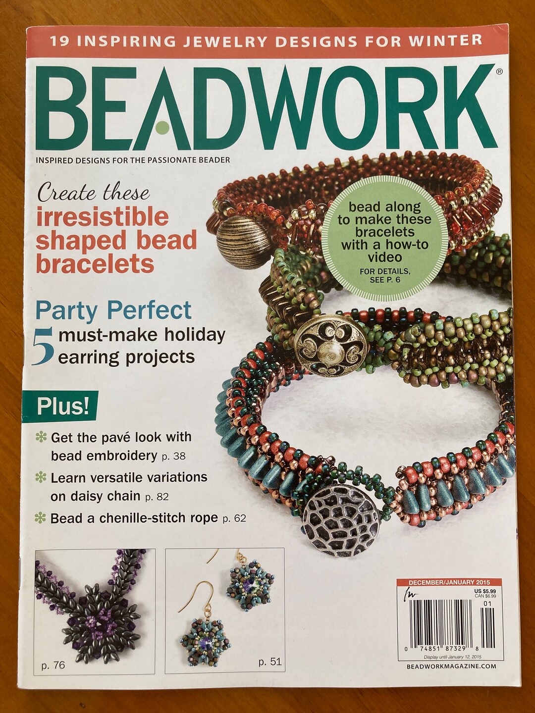 Beadwork Magazine, Dec. 2014/jan. 2015, Volume 18, 1 - Etsy