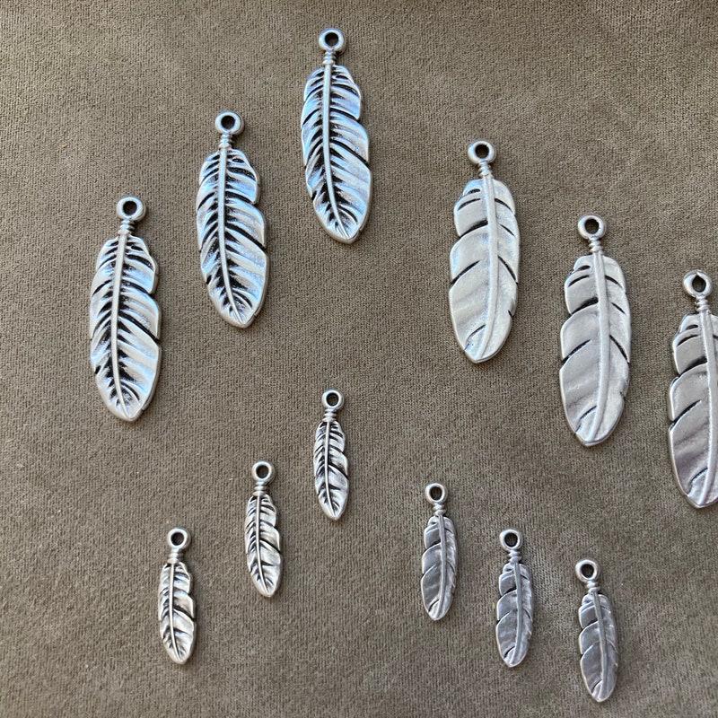 Feather Charm - Etsy