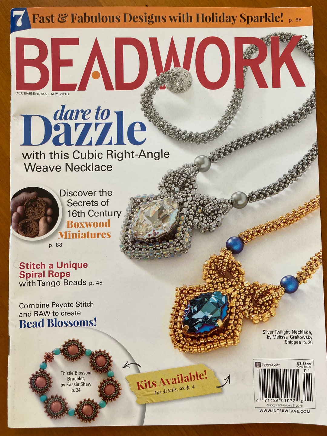 Beadwork Magazine, Dec. 2017/jan. 2018, Volume 21, 1 - Etsy