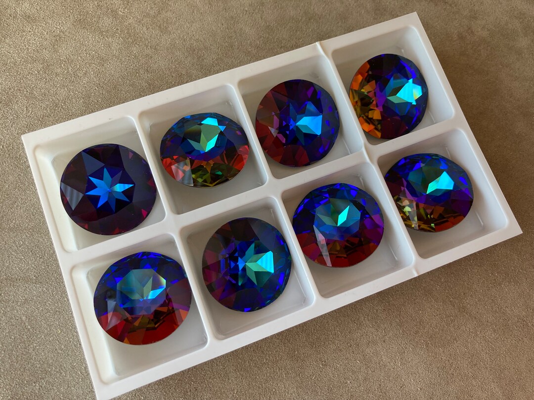 Swarovski Article 1201, 27mm, Crystal Meridian Blue Foiled Dentelle ...