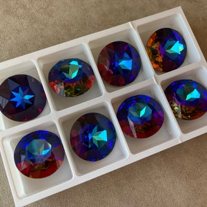 Swarovski Article 1201, 27mm, Crystal Meridian Blue Foiled Dentelle ...