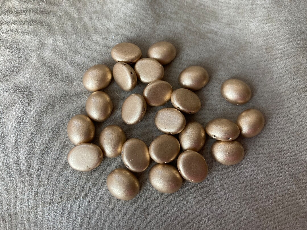 10x12mm Czech Candy Oval Bead, Bronze Pale Gold, CNDOV101202010-01710 ...