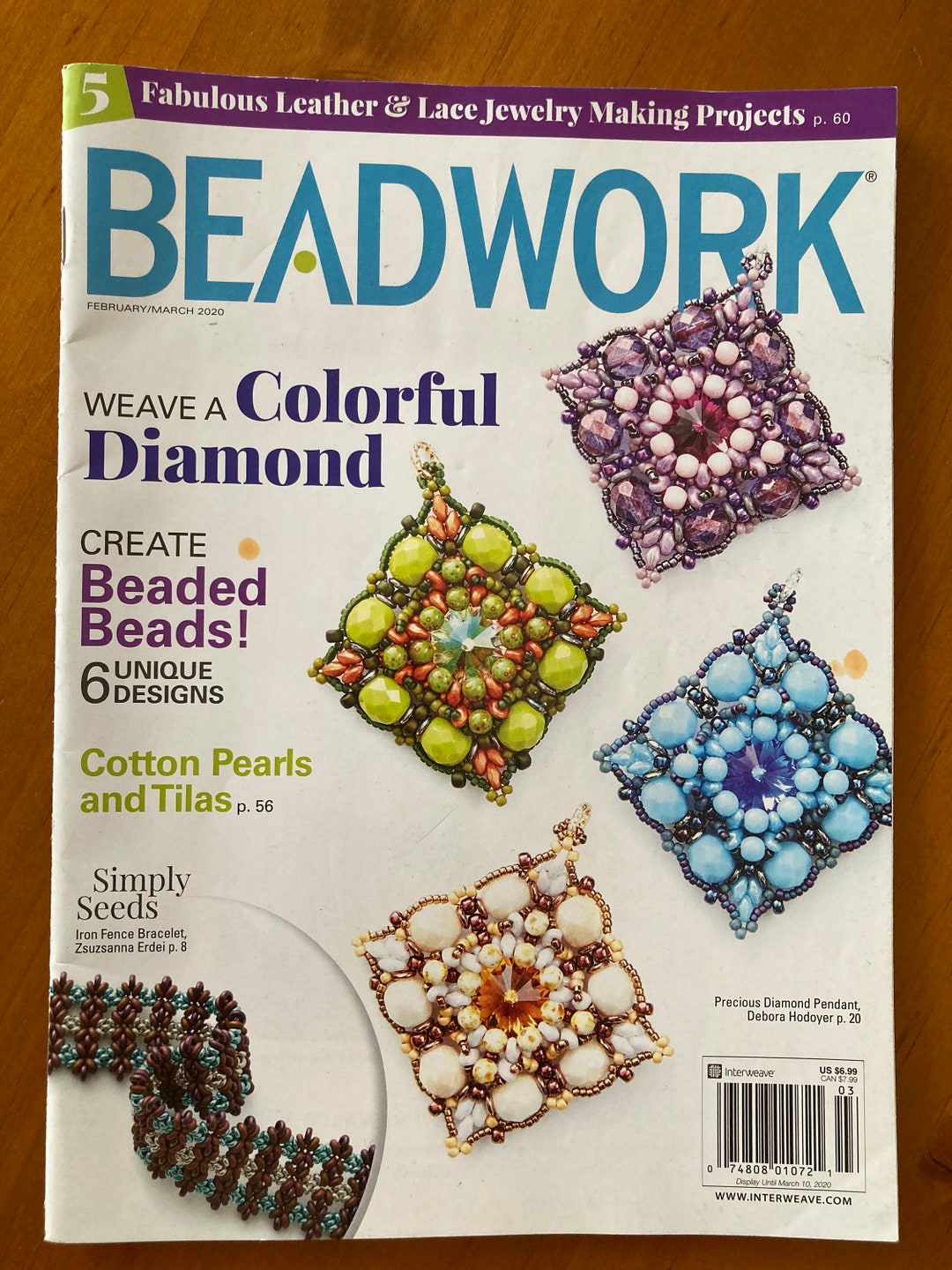 Beadwork Magazine, February / March 2020, Volume 23, #2 - Etsy