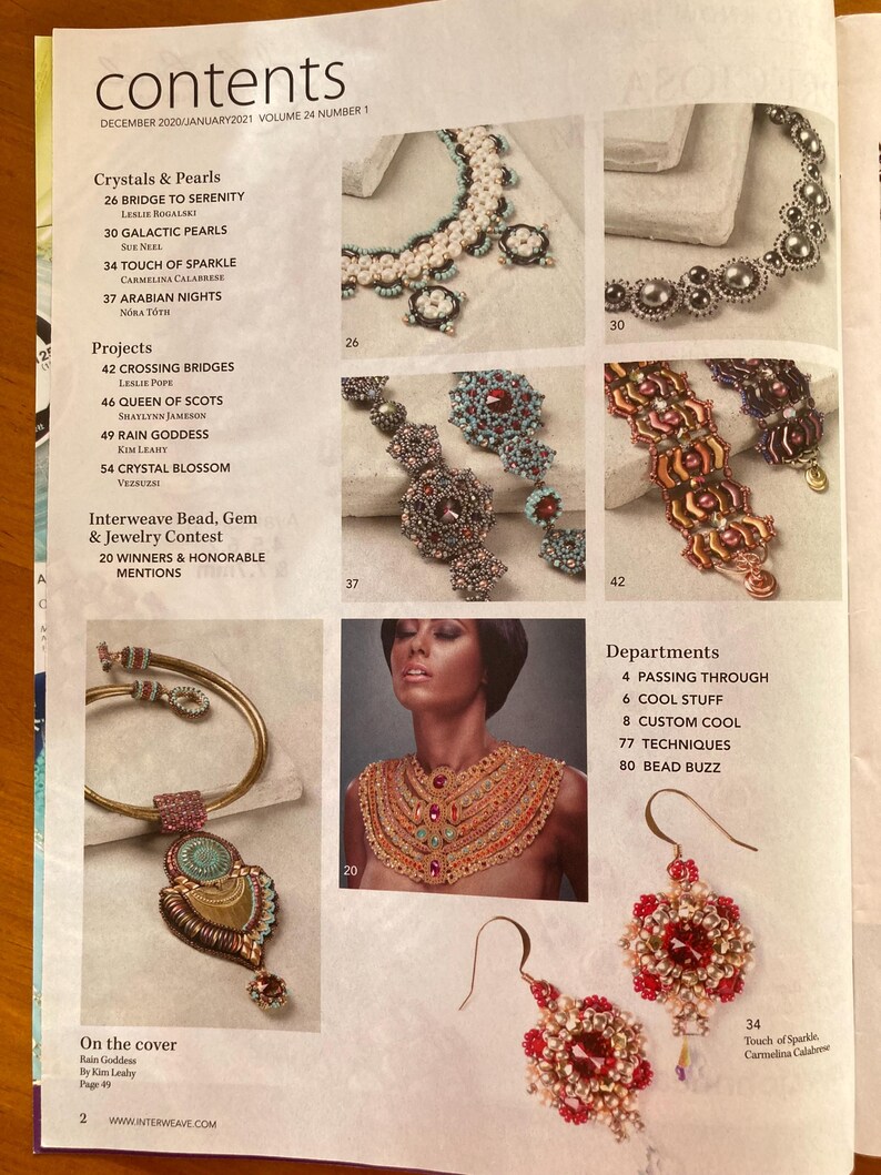 Beadwork Magazine, Volume 24 Number 1, December 2020 / January 2021 - Etsy