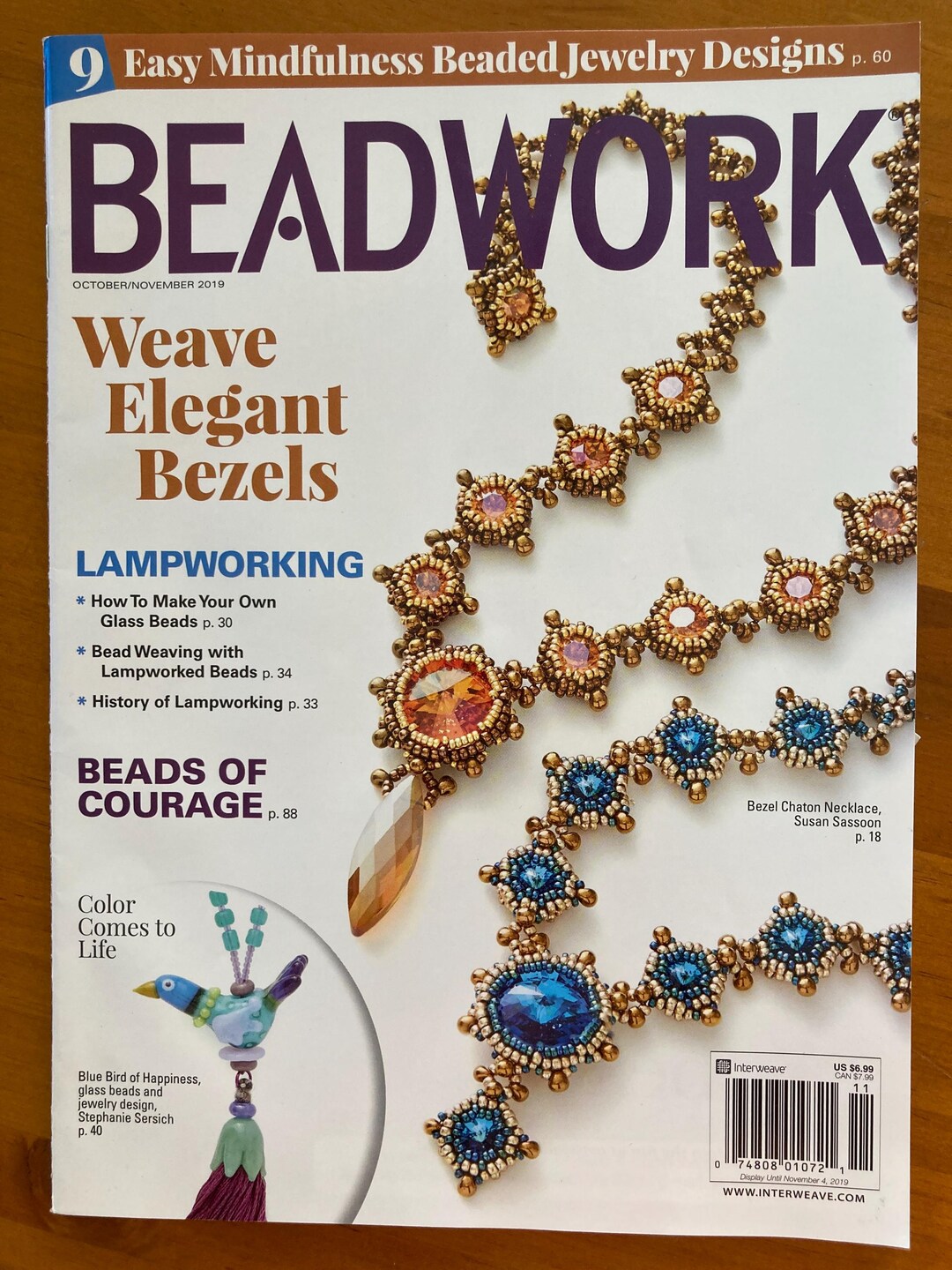 Beadwork Magazine, October / November 2019, Volume 22, #6 - Etsy