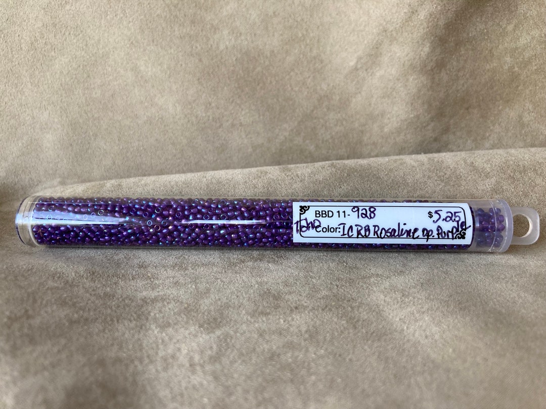 11-928, Inside Color Rainbow Rosaline Opaque Purple Lined, 11/0 Seed ...