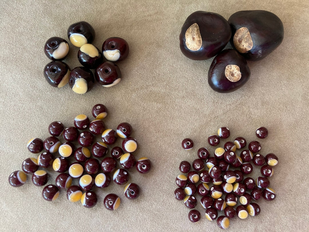 OSU Buckeye Lampwork Beads, 3 Sizes - Etsy