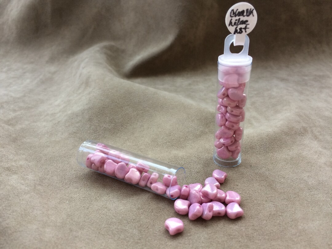 Ginko Bead, Chalk Lilac Luster, 2" Tube - Etsy