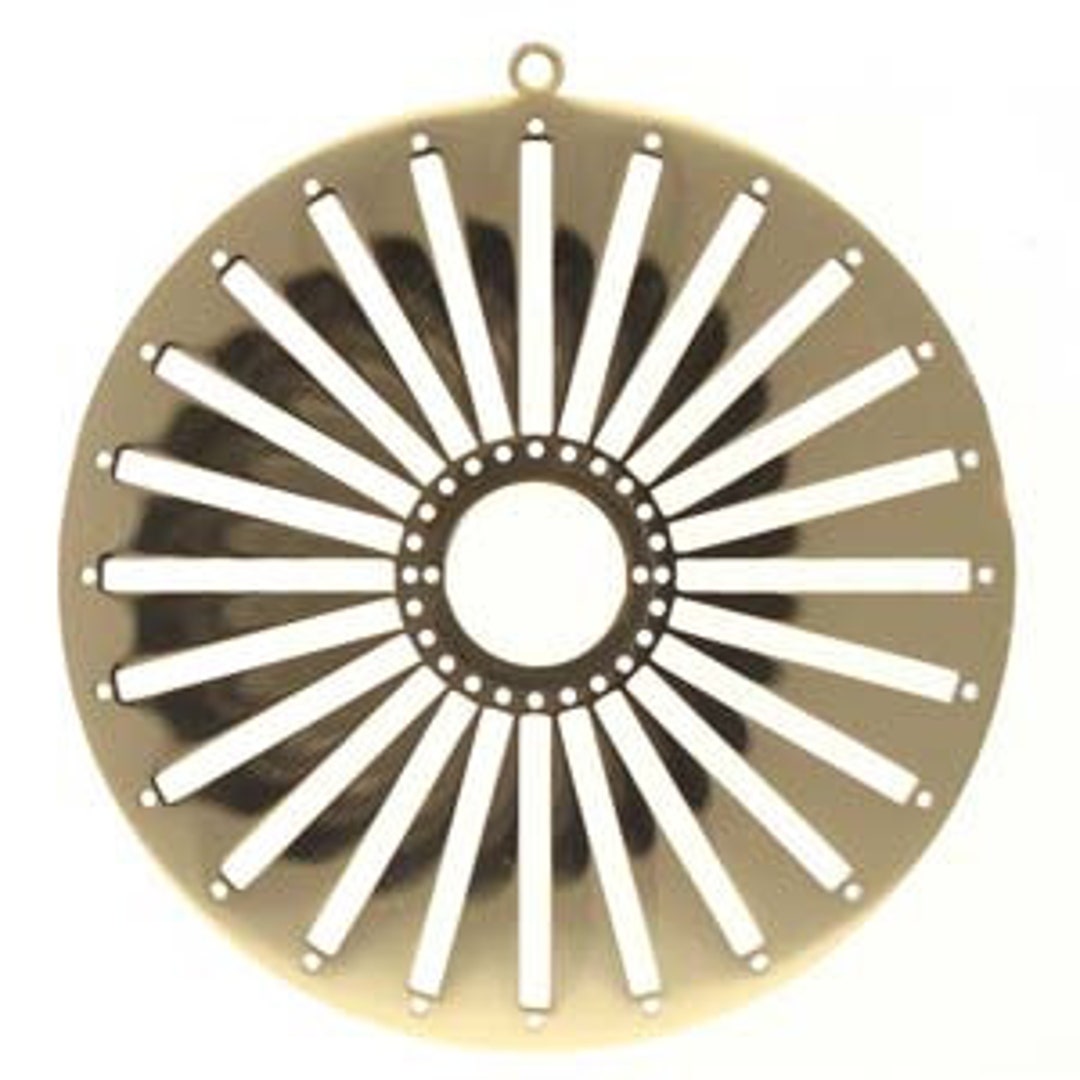 Center Line Pendant Beadable Charm Component, Gold Plate, Sold by the ...