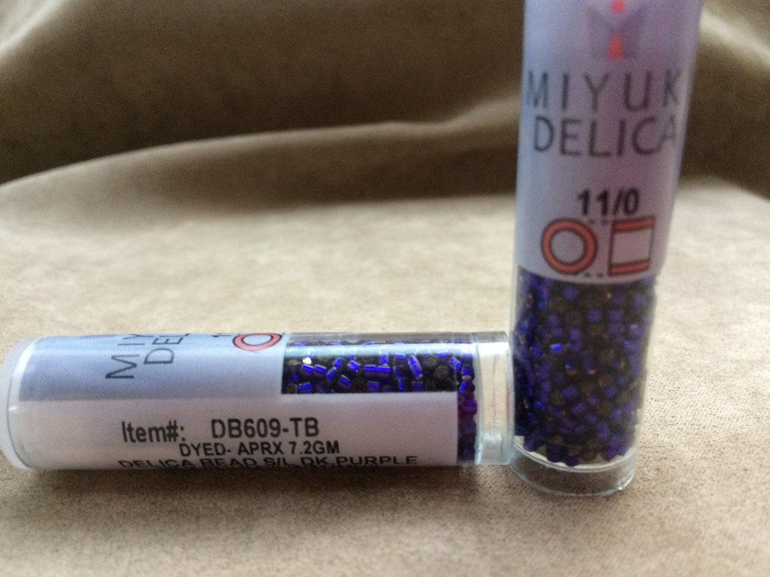Delica 11/0, DB609, Silver Lined Dark Purple Dyed by Miyuki - Etsy