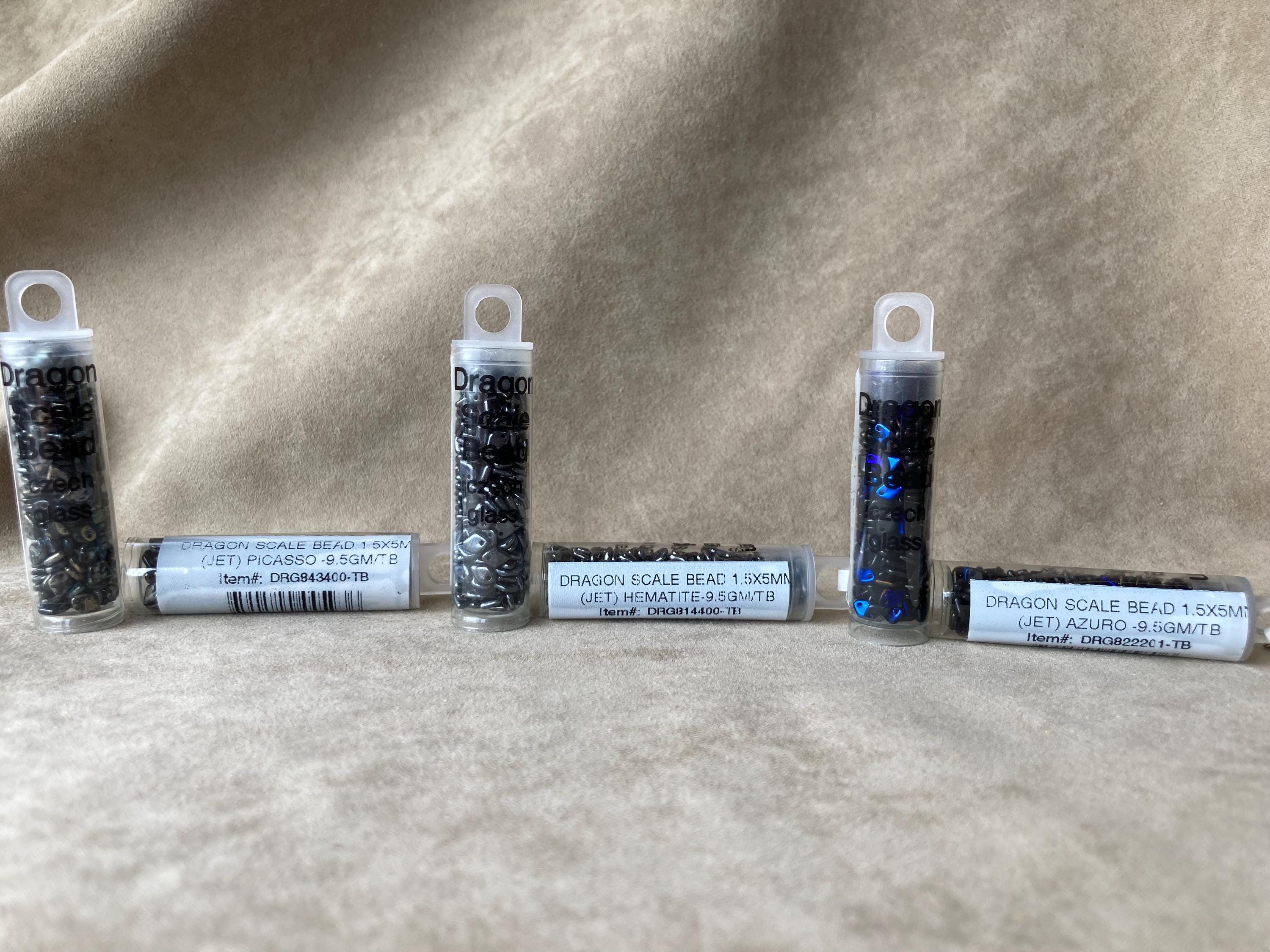 Czech Dragon Scale Bead, 5x3.75x1.5mm, 9.5gram Tube, 14 Colors! - Etsy
