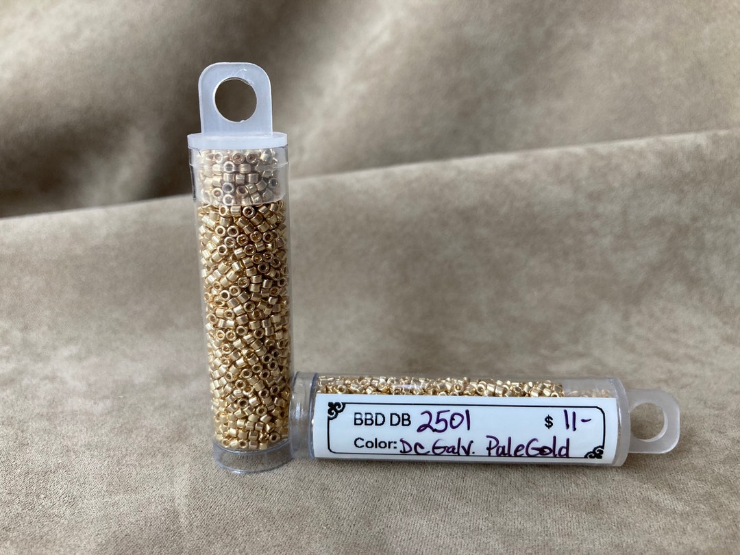 Delica 11/0 DB2501 Duracoat Galvanized Pale Gold by Miyuki - Etsy