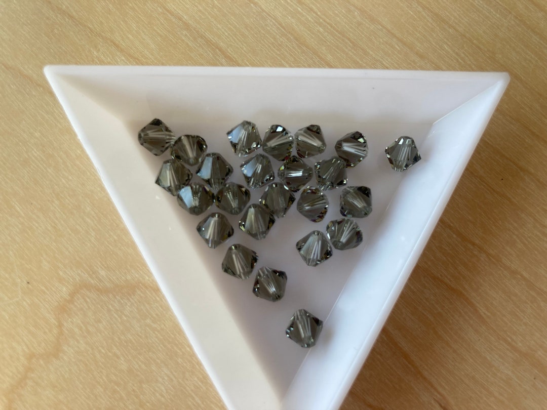 Swarovski 6mm Bicone, Black Diamond, Package of 24, Article 5328 - Etsy