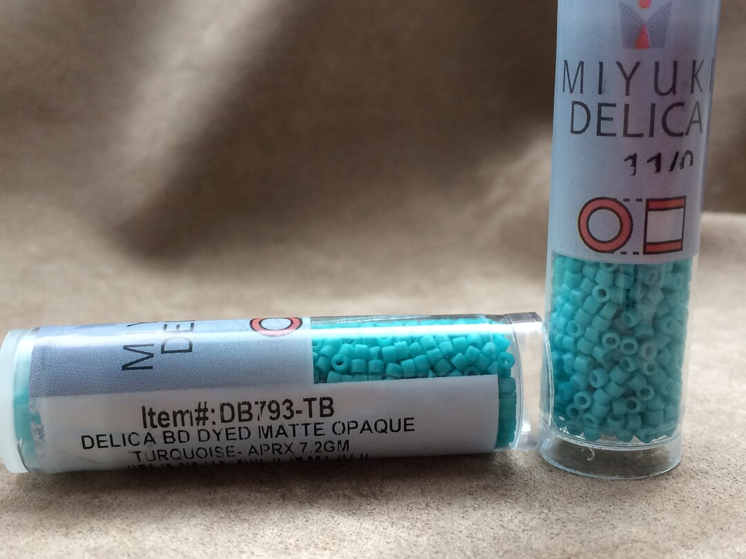 Delica 11/0, DB793, turquesa opaco mate teñido de Miyuki - Etsy España