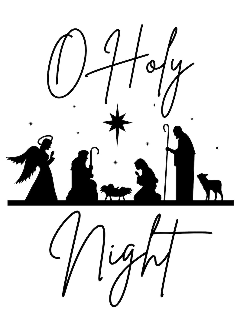 O Holy Night Downloadable PNG - Etsy