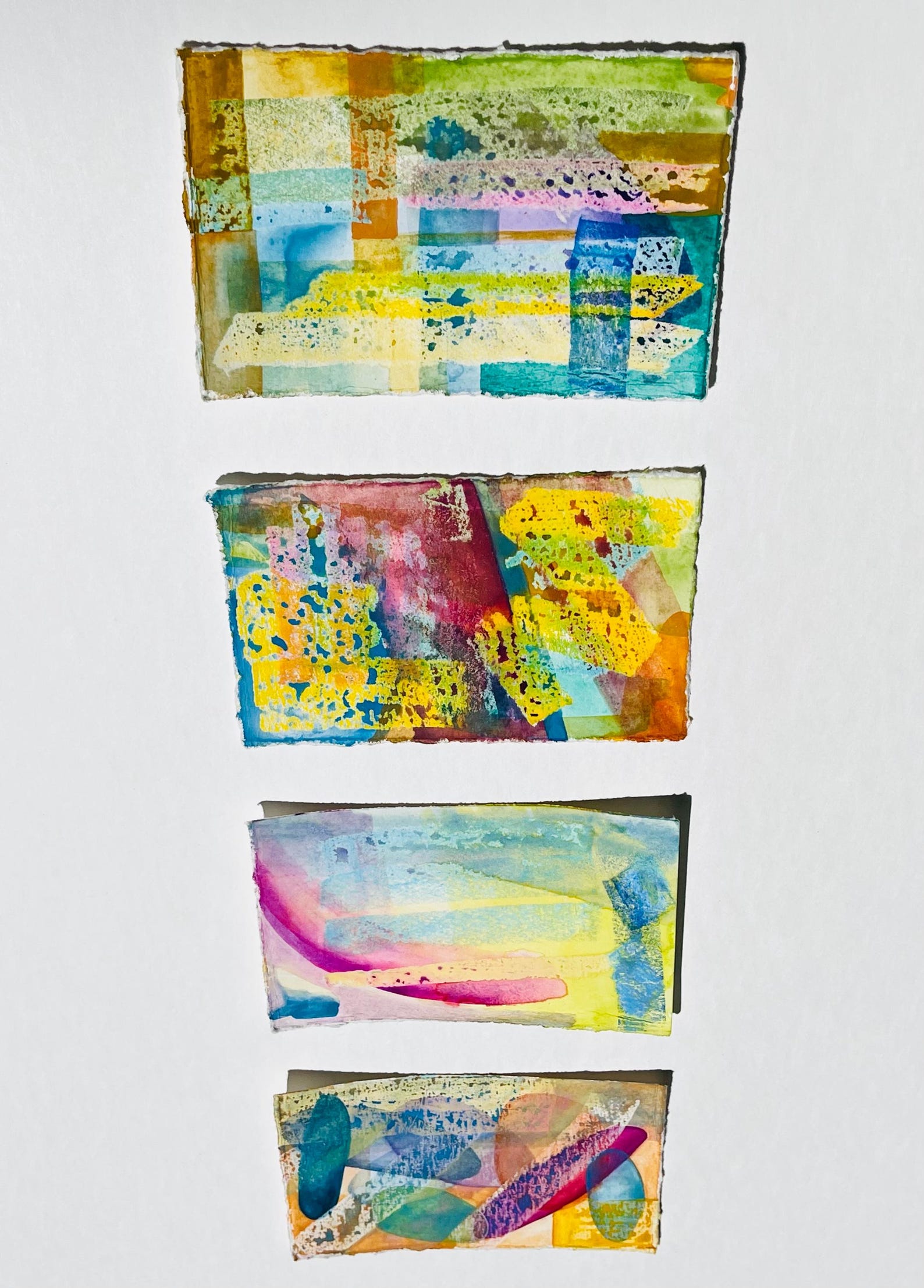 Mini Art / Watercolor & Oil Pastel / Postcards - Etsy