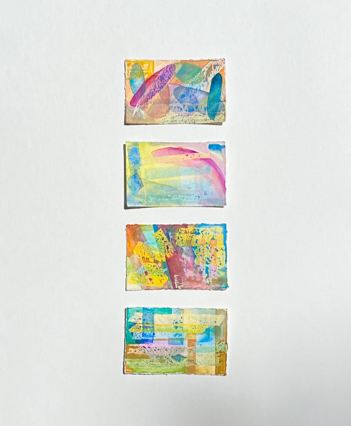 Mini Art / Watercolor & Oil Pastel / Postcards - Etsy