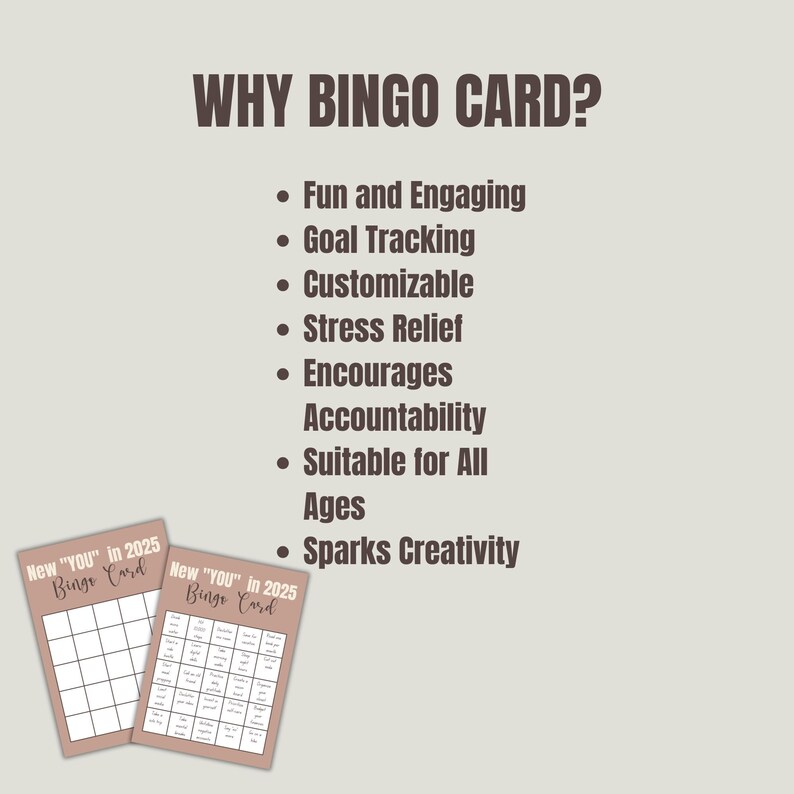 Printable Bingo Card Template, 2025 New You Bingo Card, New Year's ...