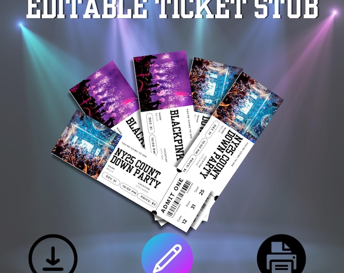 Custom Concert Ticket - Fully Customizable - Ticketmaster Fake Concert ...