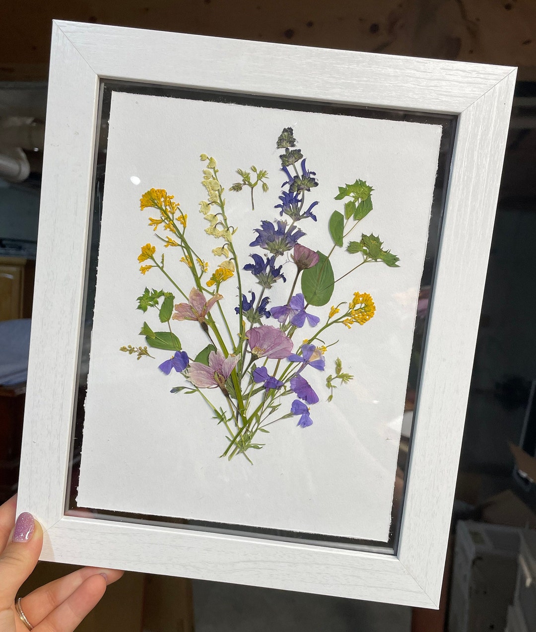 Pressed Wildflower Frame - Etsy