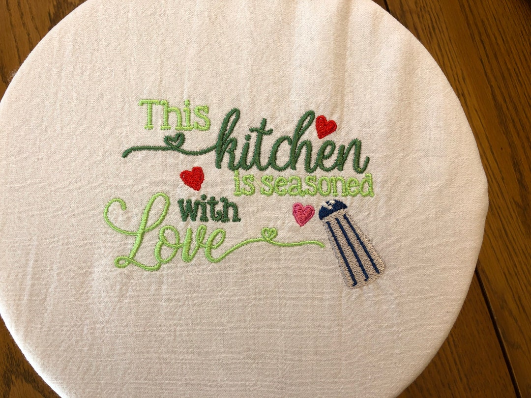 Embroidered Fabric Reusable Bowl Covers, Bread Proofing Cover, Zero ...