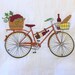 Wine O'clock Embroidered Bicycle Flour Sack Towel: Personalized Kitchen ...