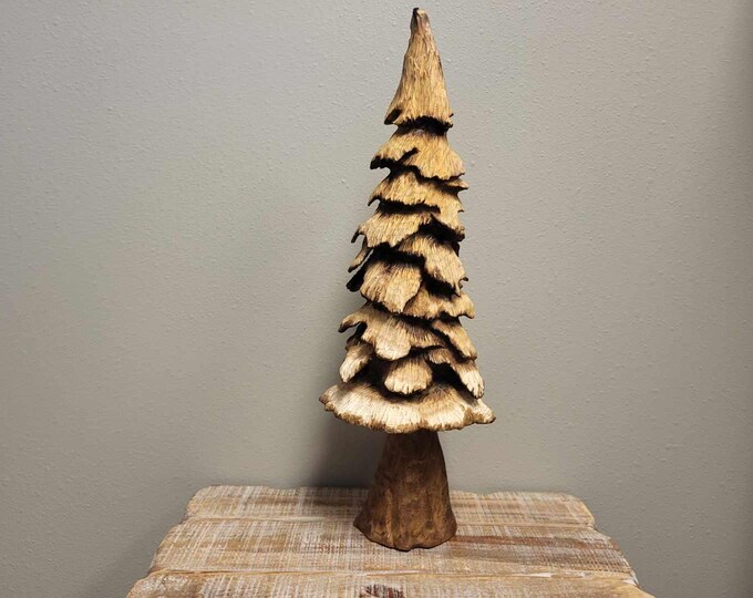 Pine Tree Chainsaw Carved Wood Carving - Etsy