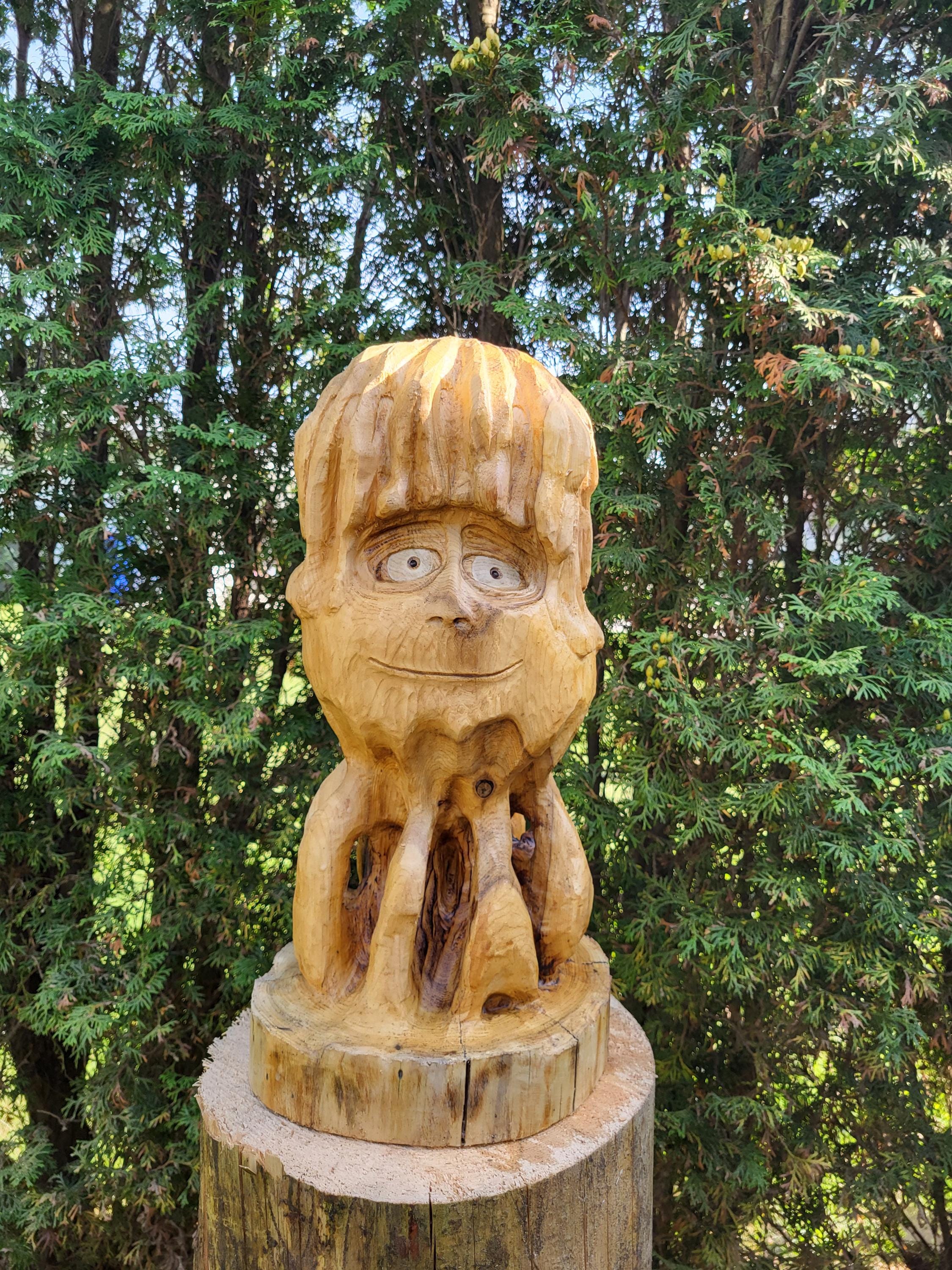 Chainsaw Carved Sea-squid Man Wood Carving - Etsy