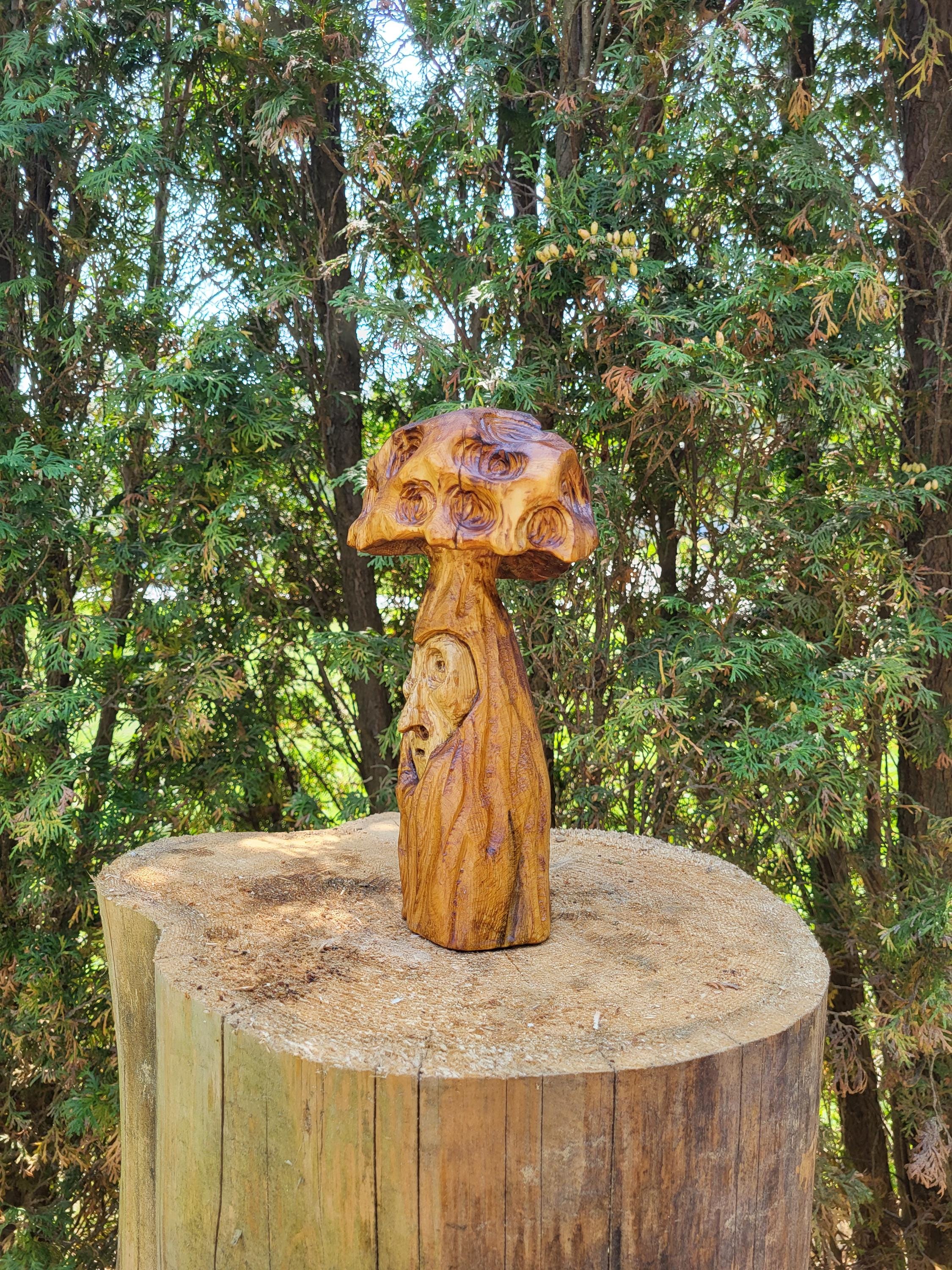 Ghoul Mushroom| Chainsaw Carved | Wood Carving - Etsy