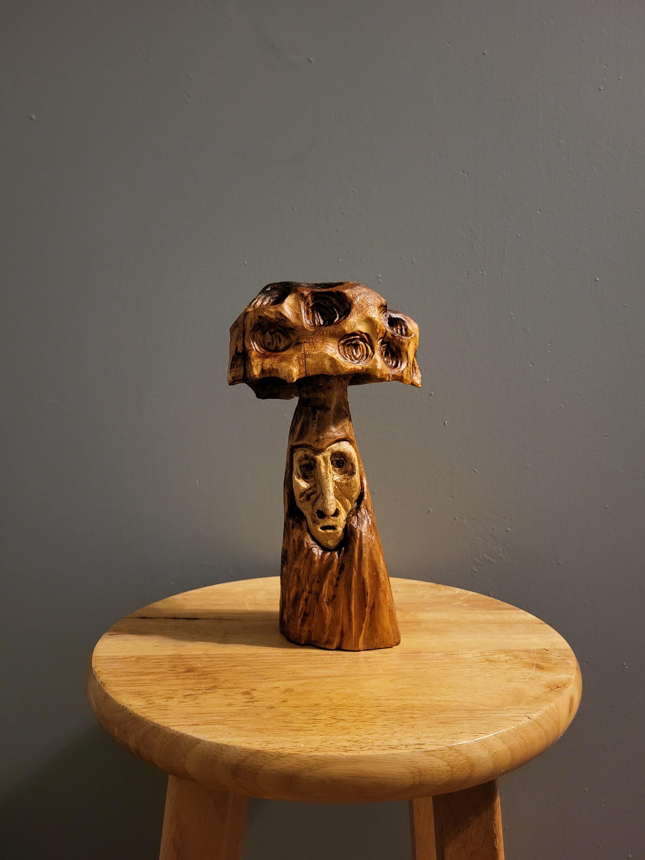 Ghoul Mushroom| Chainsaw Carved | Wood Carving - Etsy