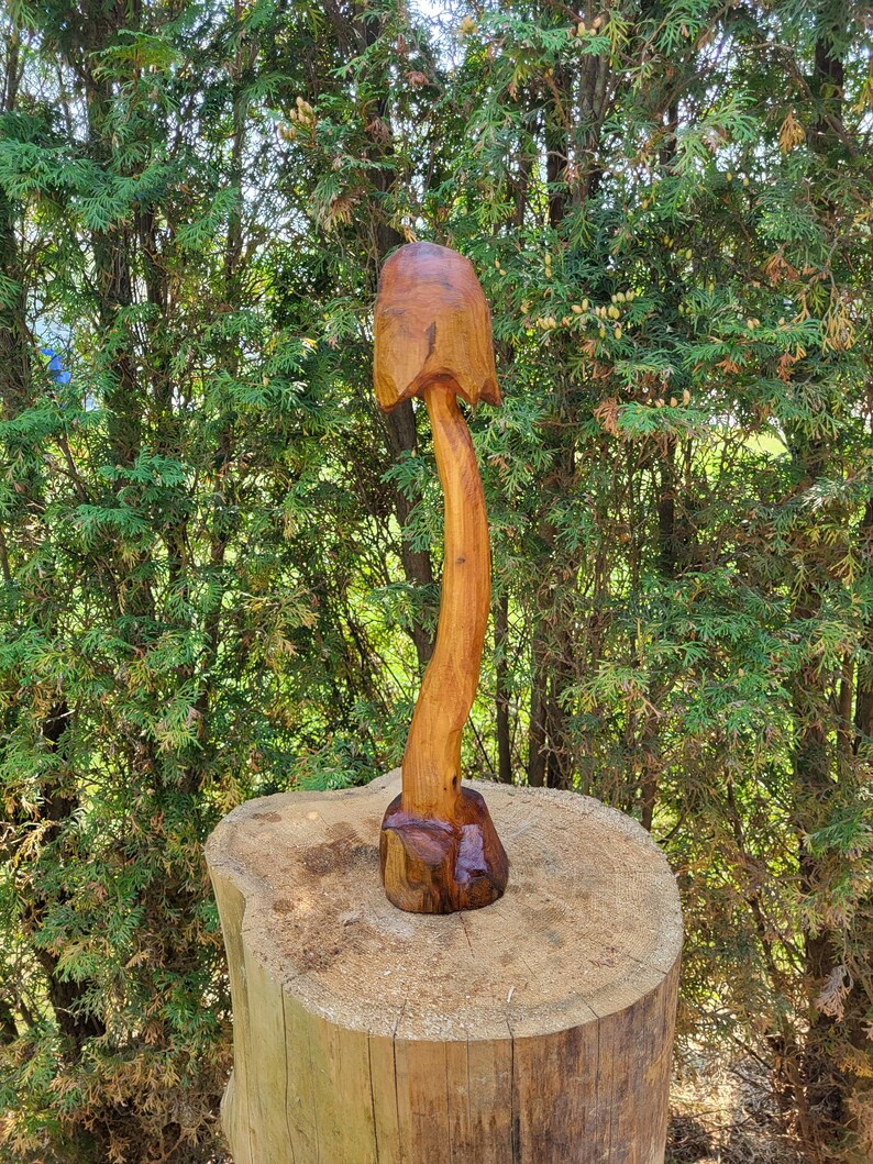 Tall Mushroom | Chainsaw Carved | Wood Carving - Etsy