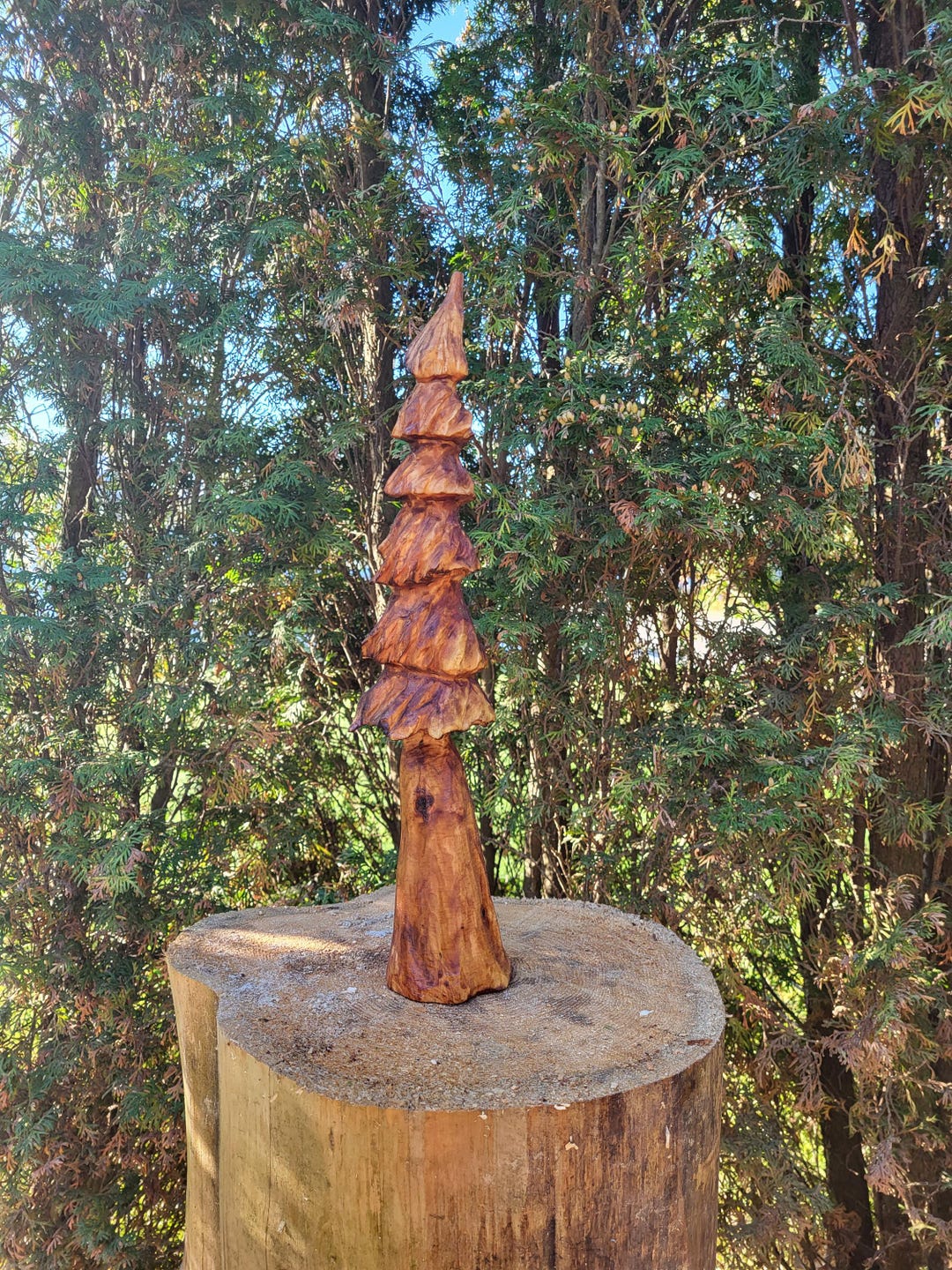 Pine Tree| Chainsaw Carved | Wood Carving - Etsy