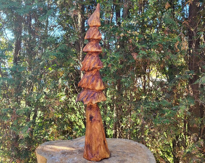 Pine Tree| Chainsaw Carved | Wood Carving - Etsy
