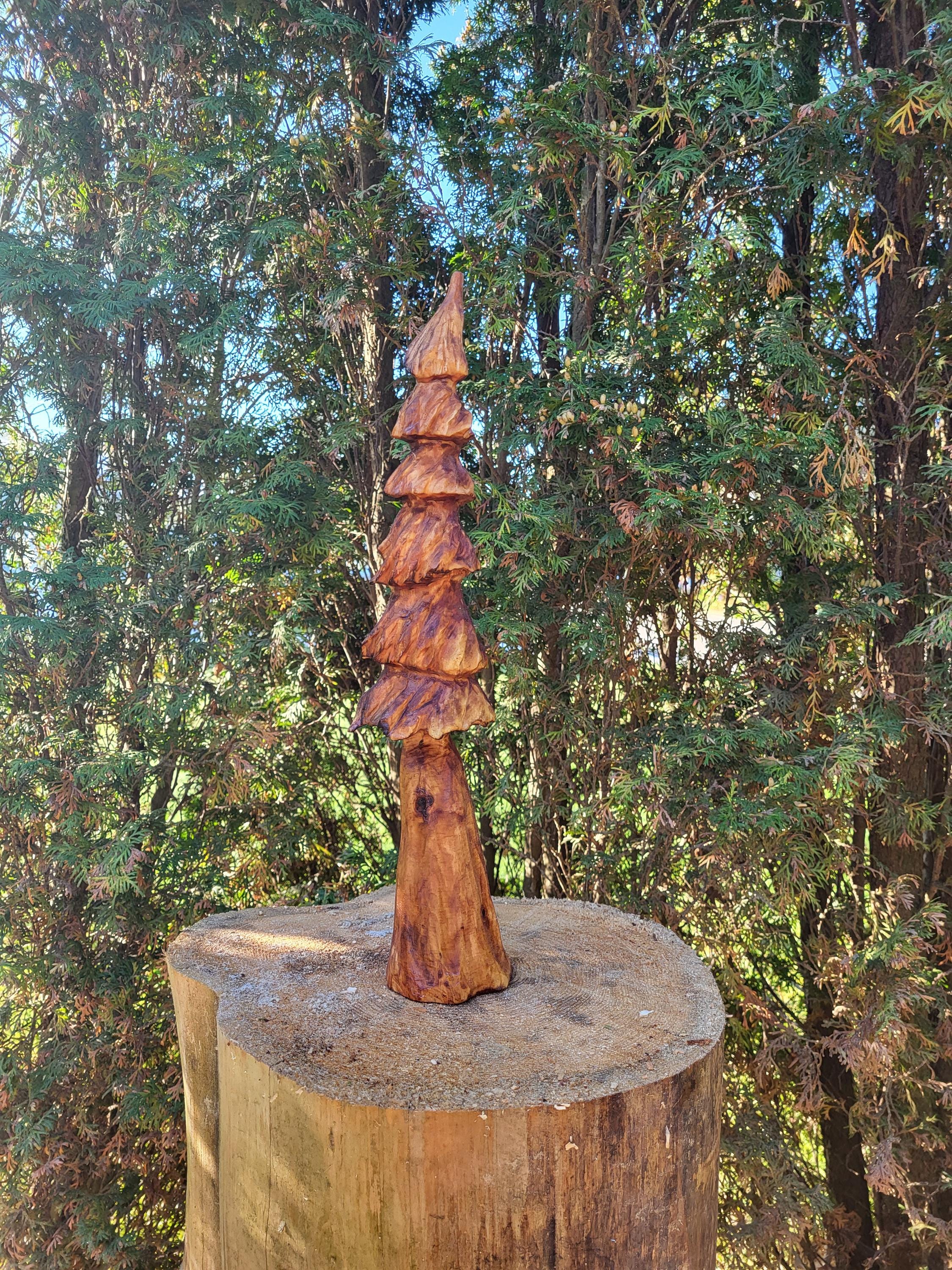 Pine Tree Chainsaw Carved Wood Carving - Etsy