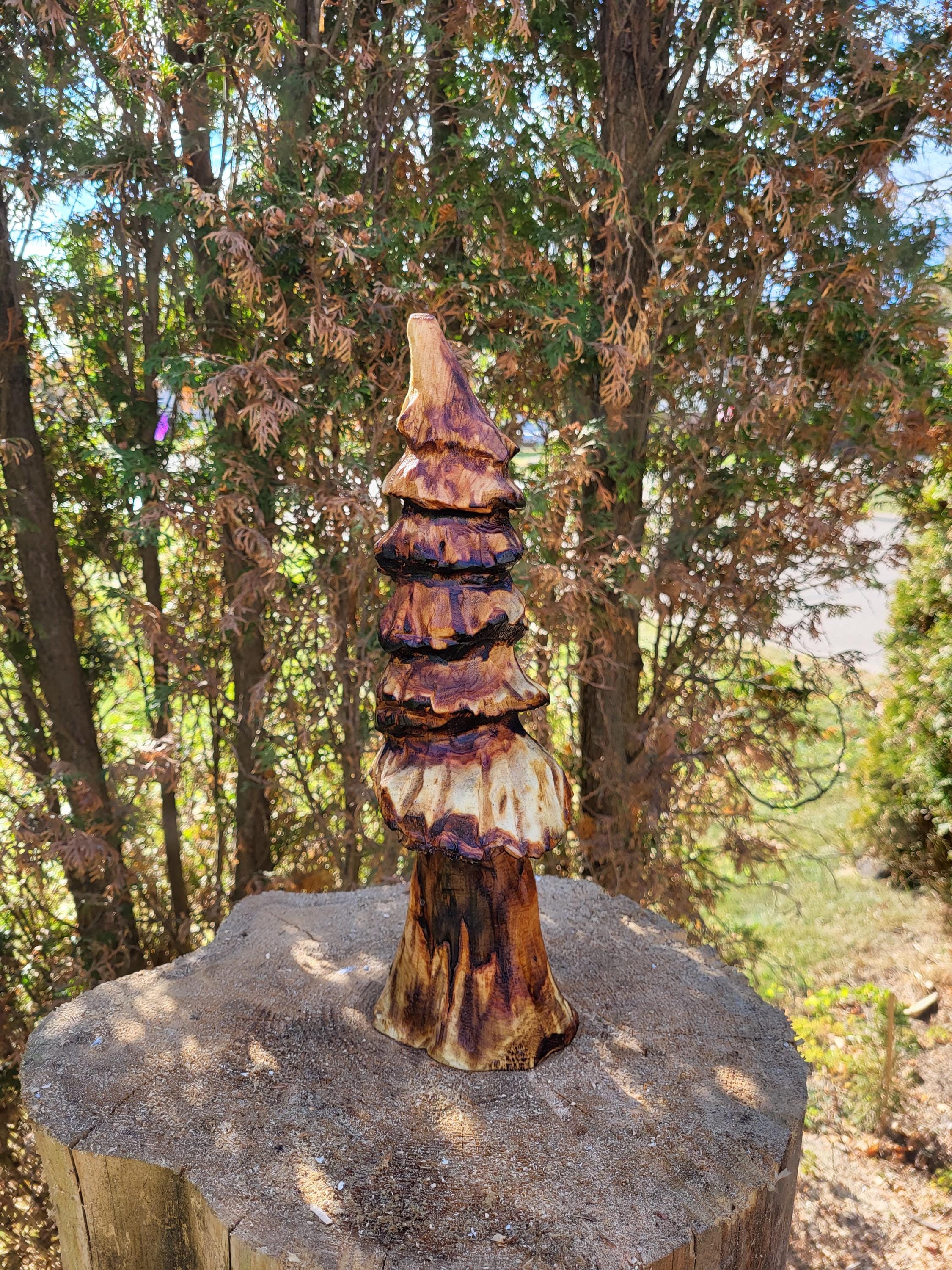 Pinetree Chainsaw Carved Wood Carving - Etsy