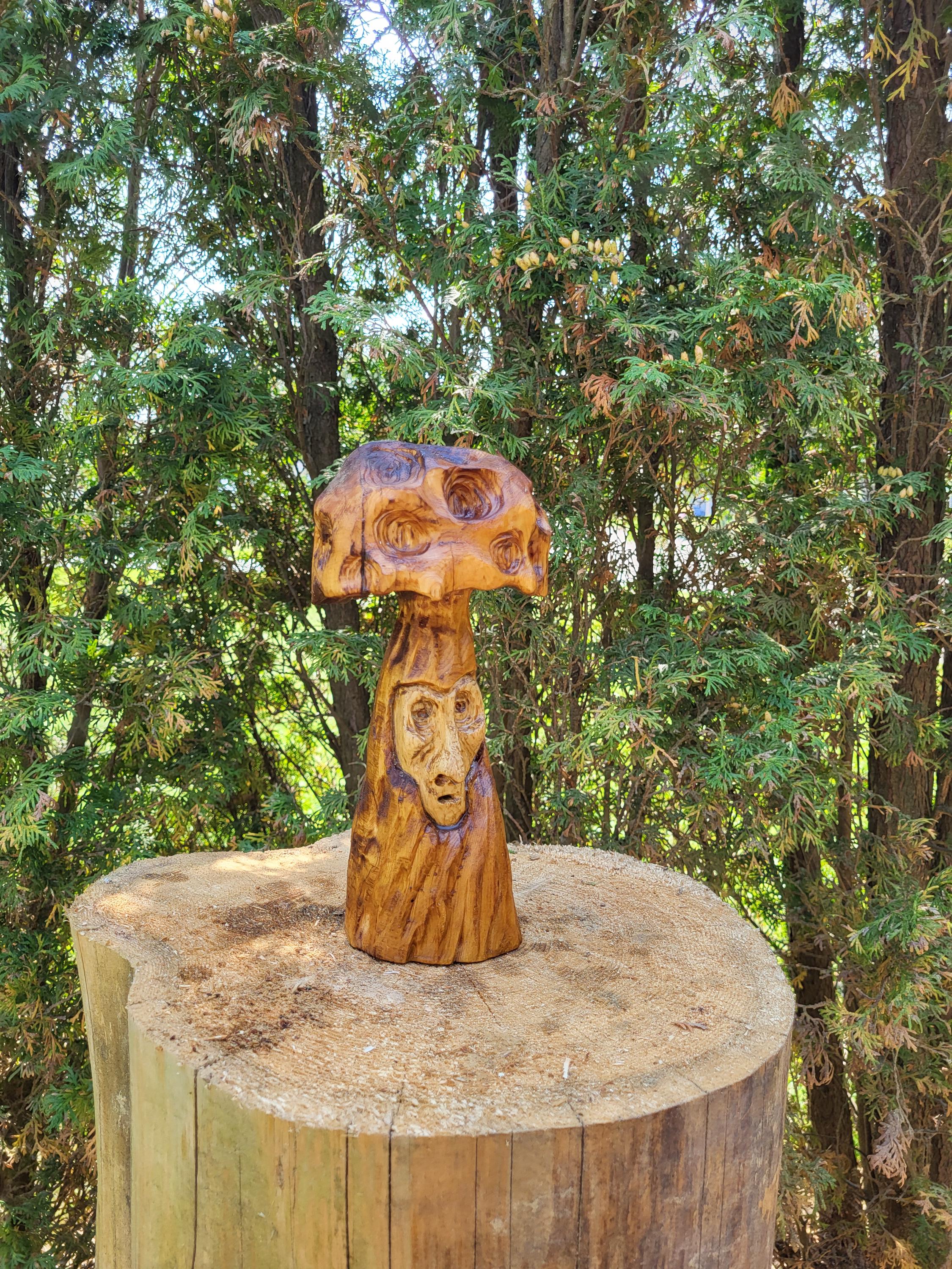 Ghoul Mushroom| Chainsaw Carved | Wood Carving - Etsy