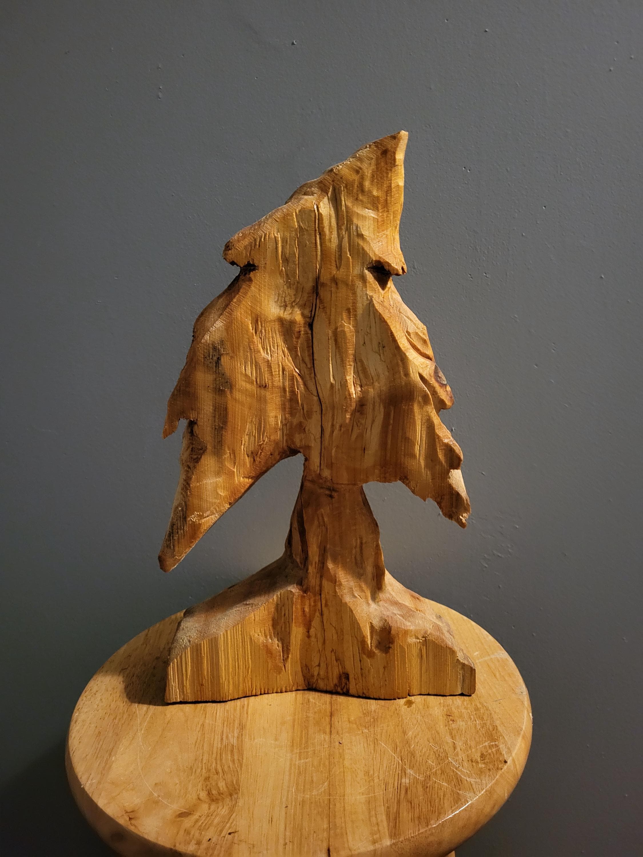 A Windy Pine Tree | Chainsaw Carved Wood Carving - Etsy