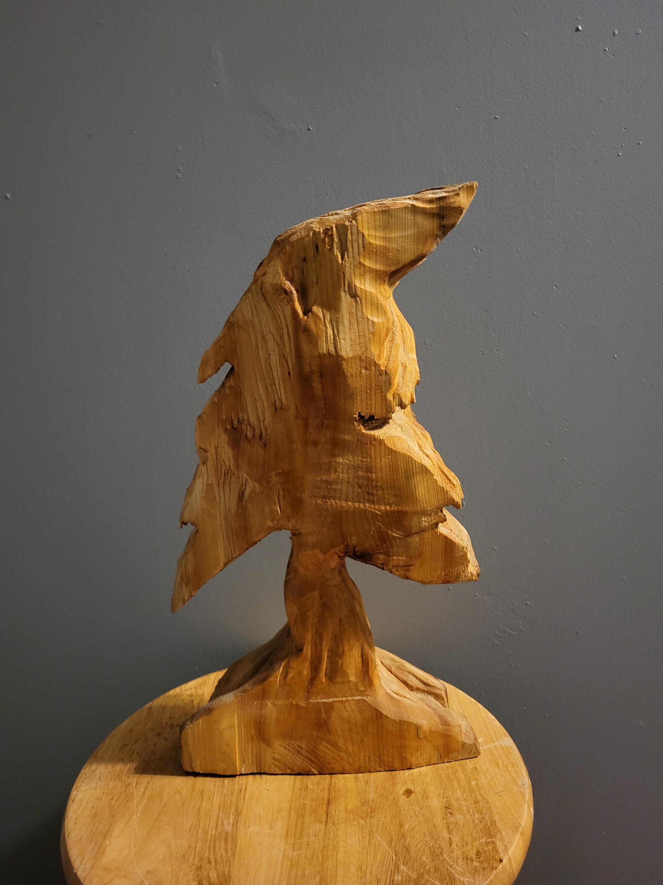A Windy Pine Tree | Chainsaw Carved Wood Carving - Etsy
