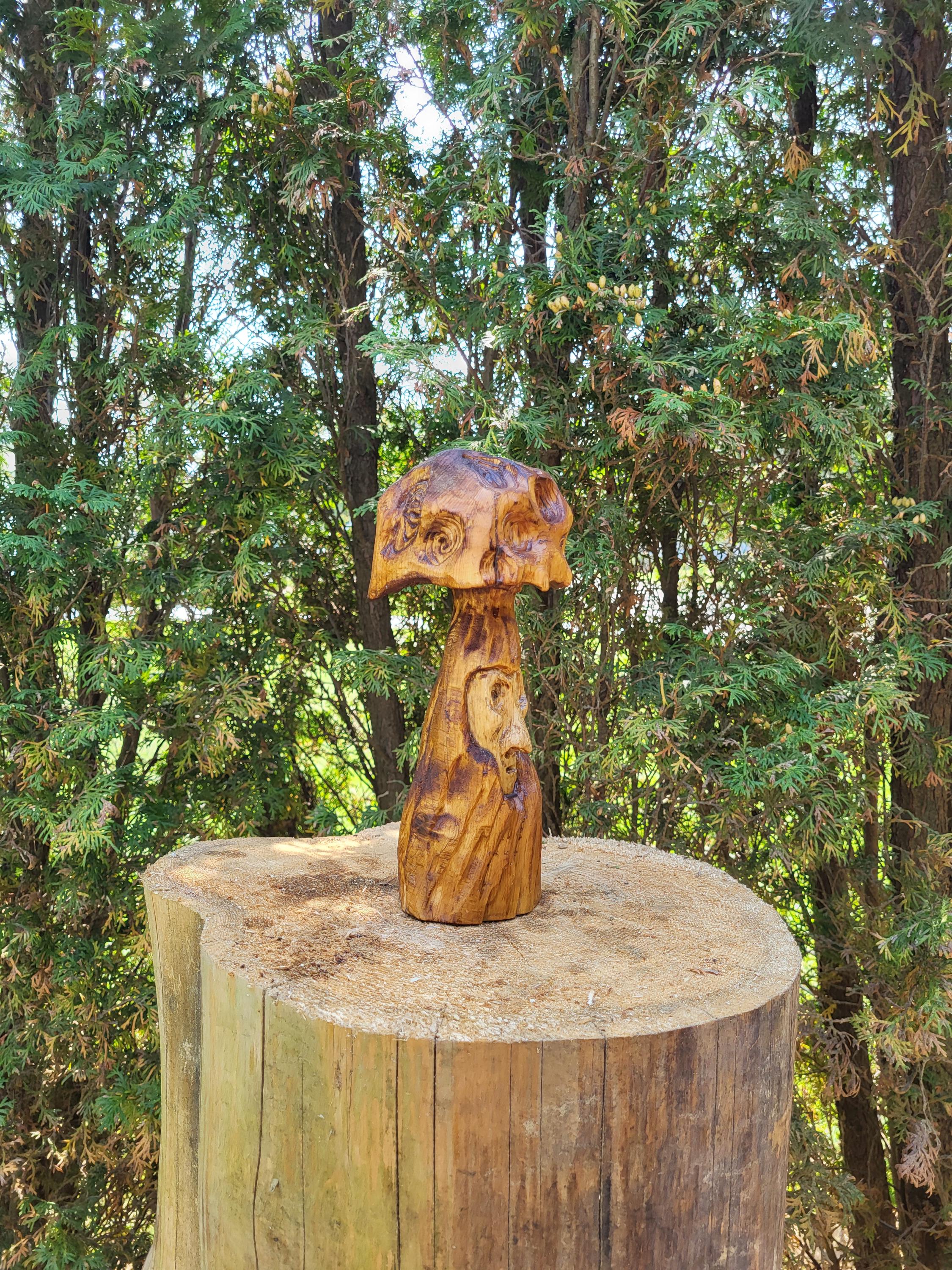 Ghoul Mushroom| Chainsaw Carved | Wood Carving - Etsy