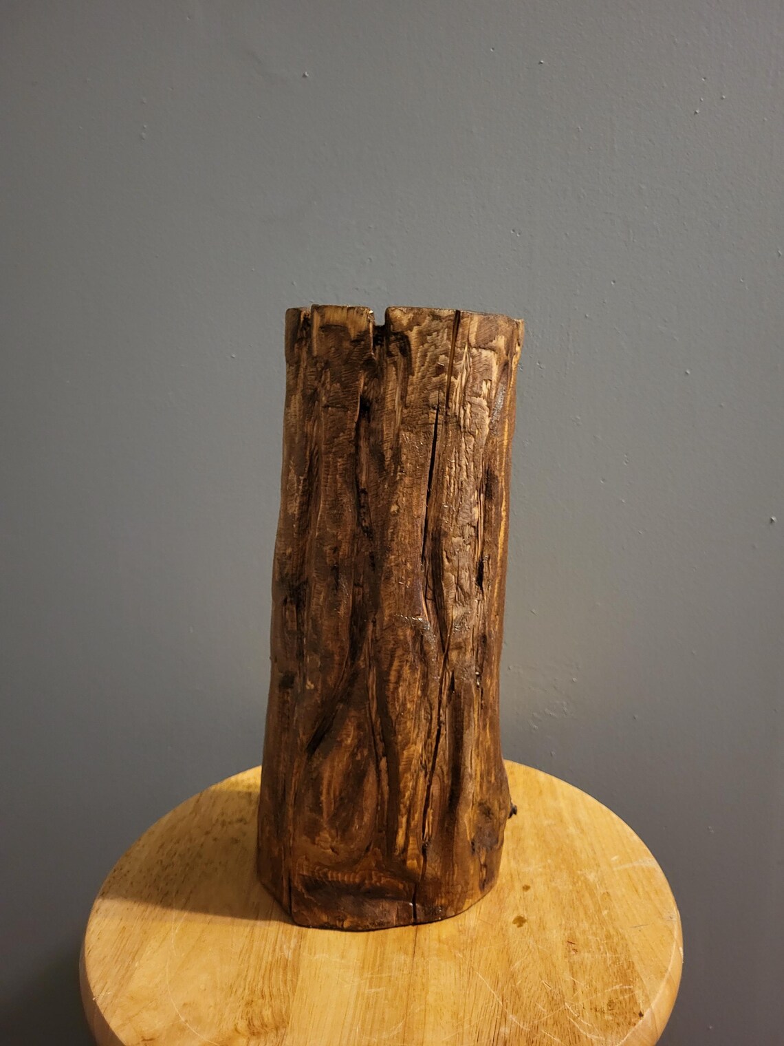Wood Spirit in a Log | Chainsaw Carved Wood Carving - Etsy