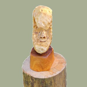 Whimsical Half-moon Man Wood Carving | Chainsaw Sculpture - Etsy