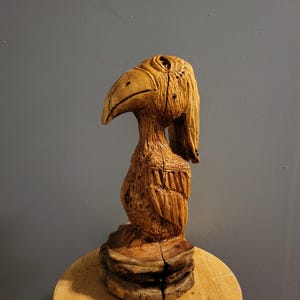 Stargazing Fantasy Bird| Chainsaw Carved Wood Carving - Etsy