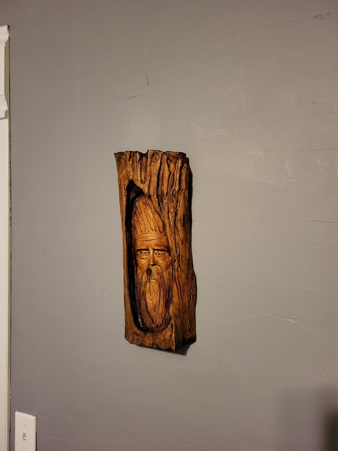 Hanging Wood Spirit| Chainsaw Carved Wood Carving - Etsy