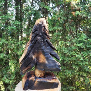 Chainsaw Carved Mossy Pine Wood Carving - Etsy