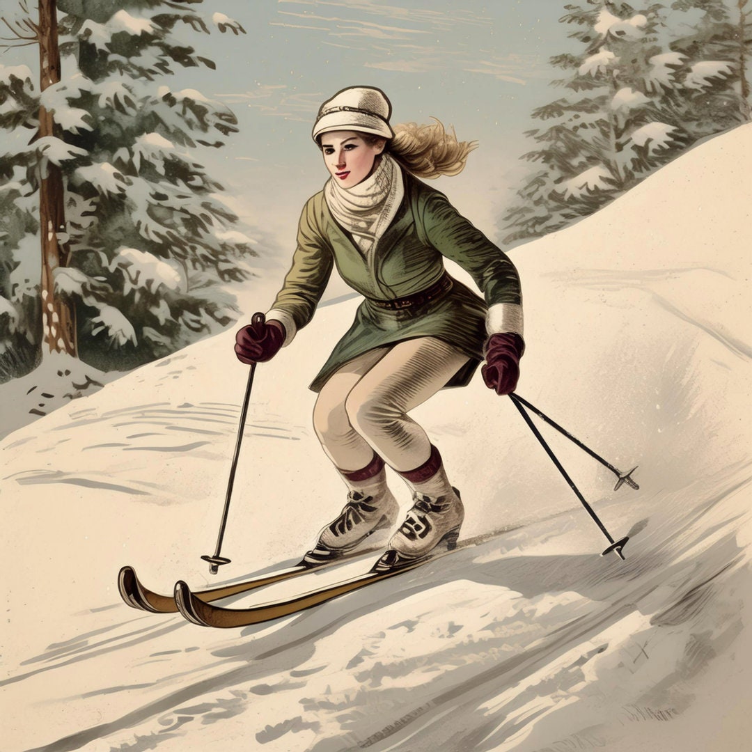 Vintage Ski Bunny - Etsy