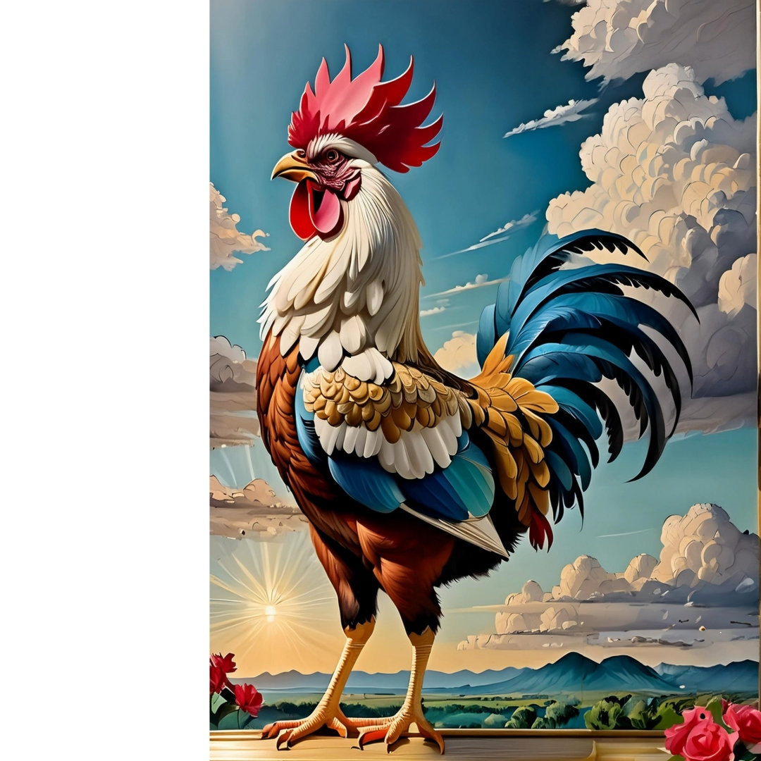 American Rooster, Digital Print - Etsy