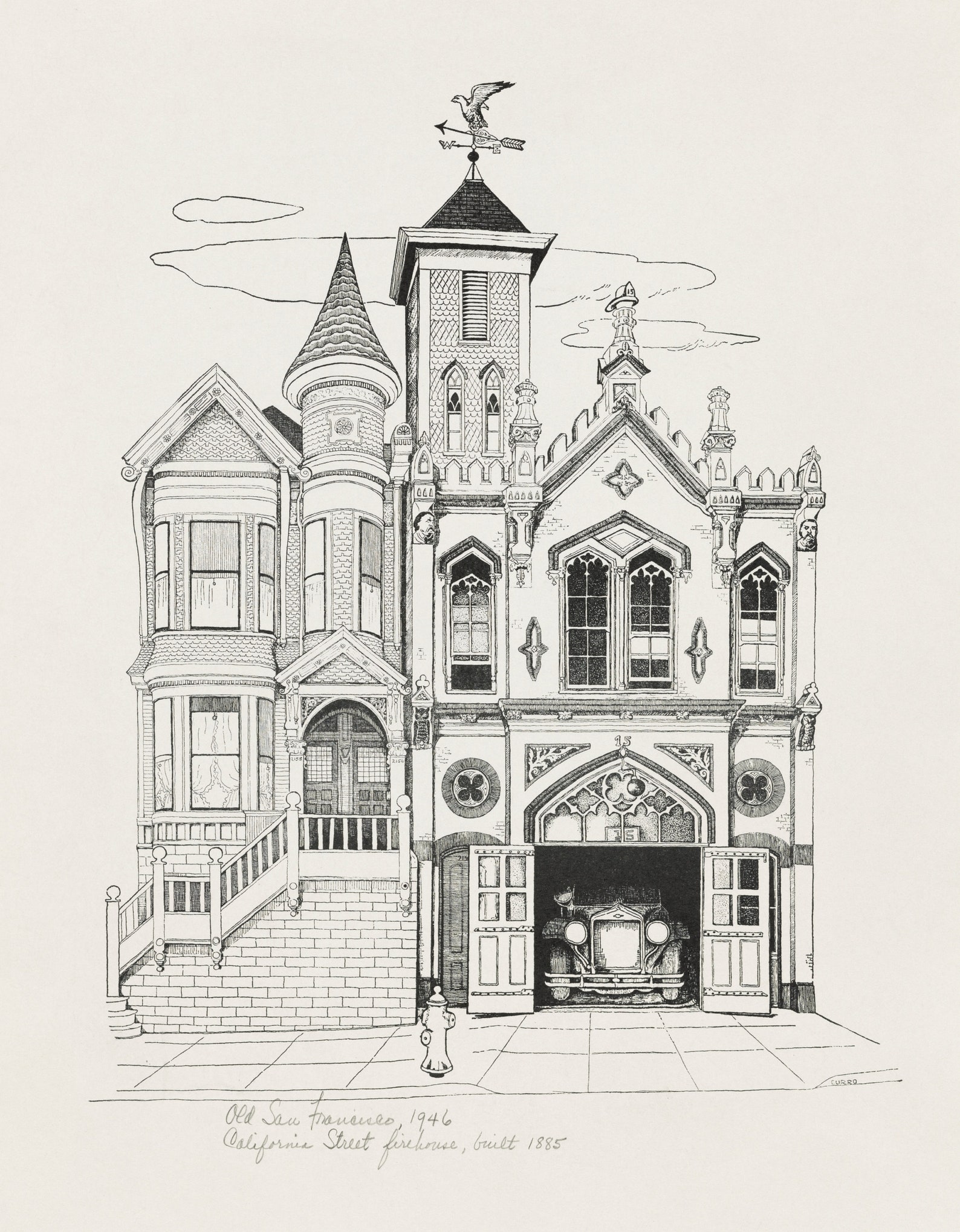 San Francisco Firehouse, Digital Print - Etsy