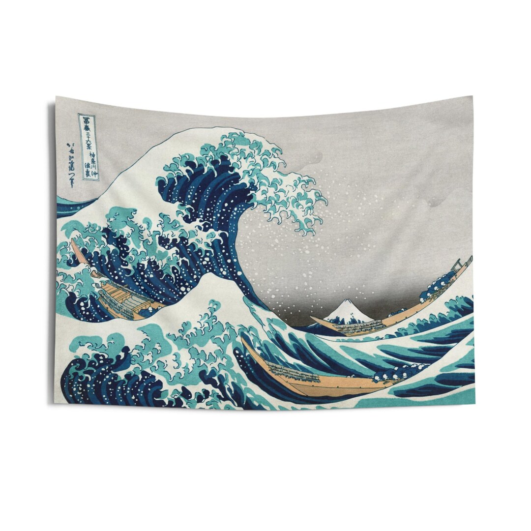 The Great Wave by Hokusai, Indoor Wall Tapestries - Etsy